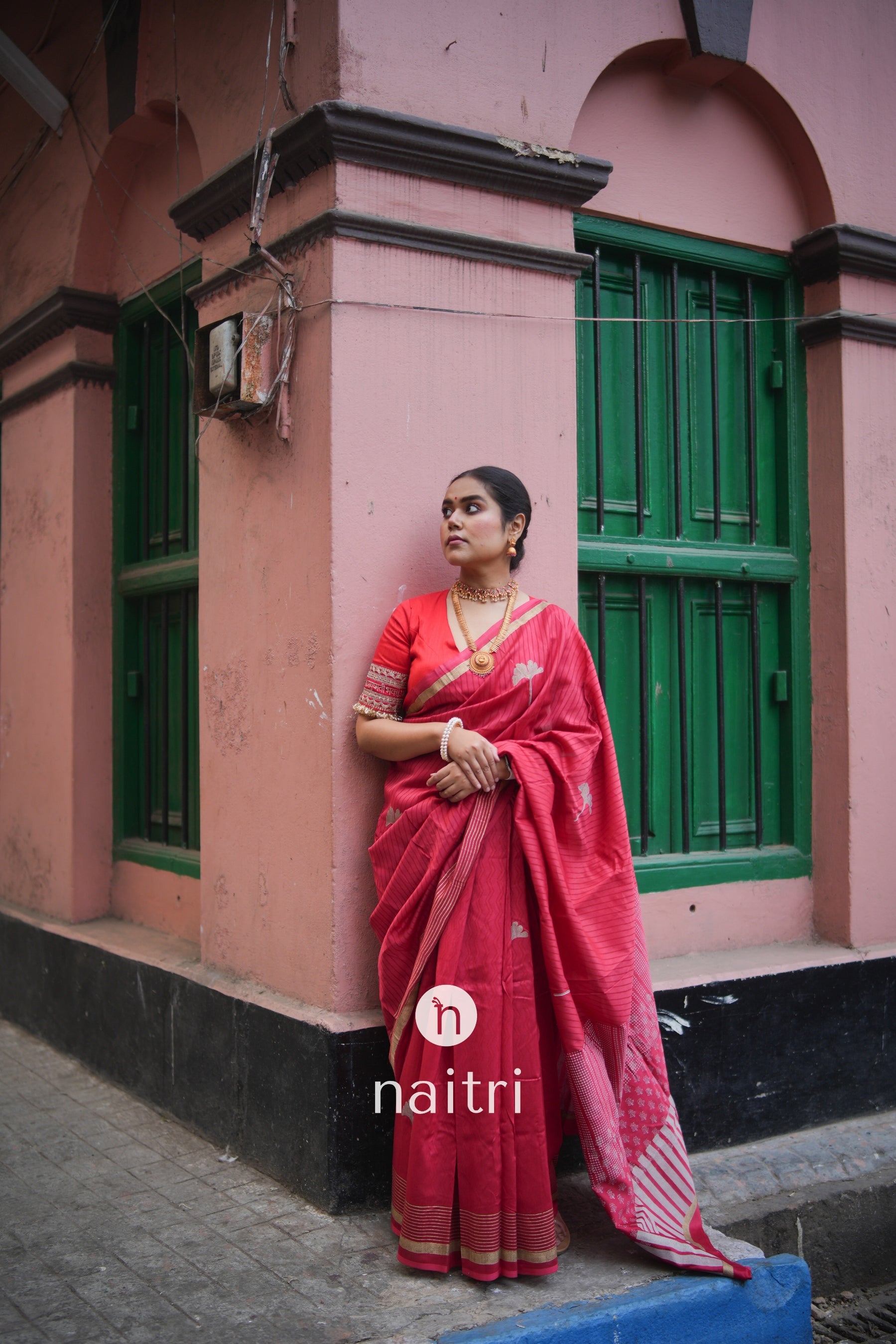 Samriddhi Hand Block Print Saree – Naitri